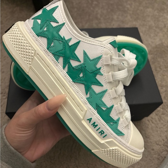 AMIRI | Shoes | Amiri Kids Star Sneakers White And Green | Poshmark